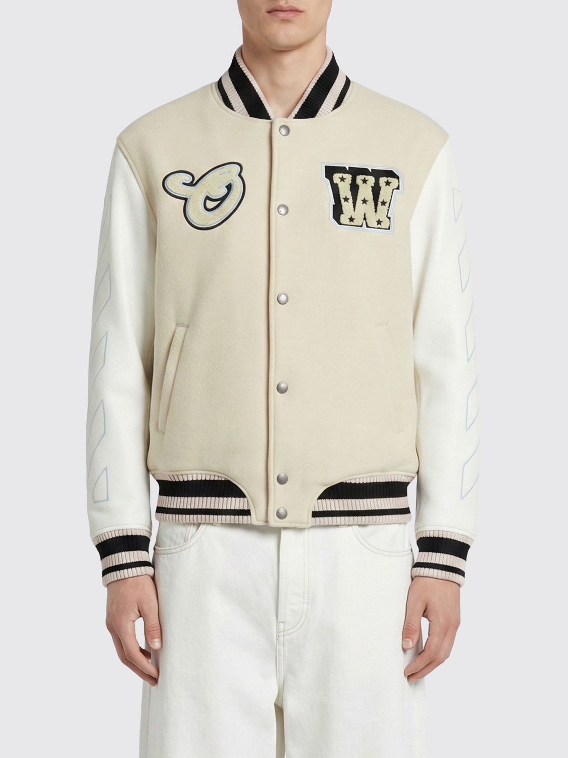 OFF-WHITE Off-White Wool Blend Varsity Jacket